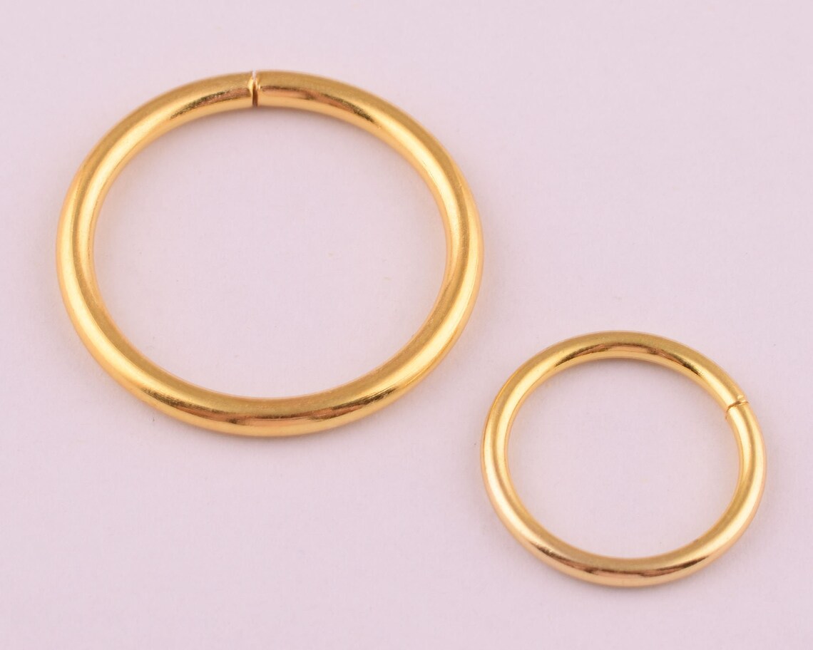 Metal O-rings Welded O Rings Large Wire Loop Gold Purse Ring Connector ...