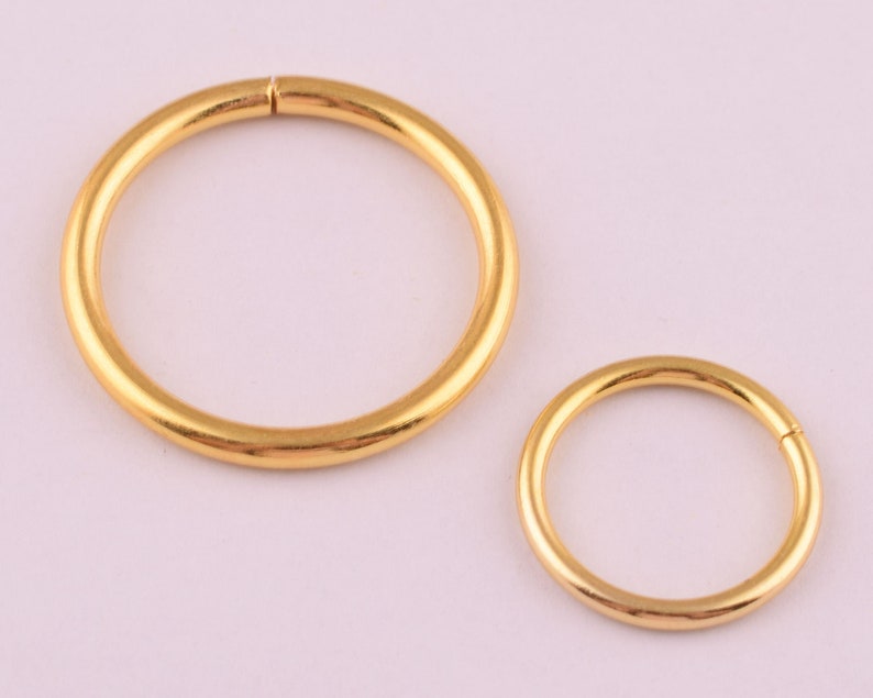 Metal O-rings Welded O Rings Large Wire Loop Gold Purse Ring Connector ...