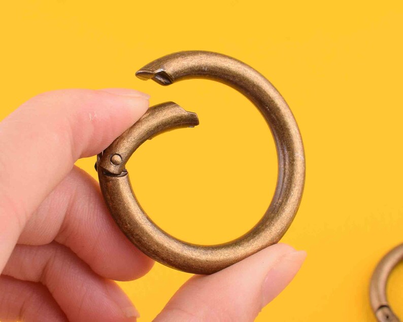 Bronze Spring Hook Push Gate Snap Hook Flat Snap Clasp Metal | Etsy