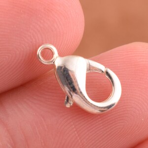 Silver Plated Lobster Claw Clasps 127mm Lobster Clasp Small Lobster ...