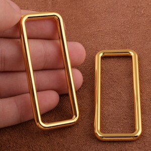 Gold Rectangle Rings 50*16mm Zinc Alloy Square Rings, Belt Handbag Bag ...
