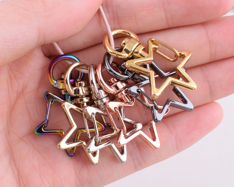 Star Swivel Snap Hook Key Chain Swivel Clasp Cute Claspzinc - Etsy