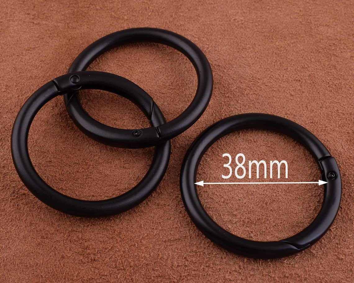 Spring Hook Black/gold/silver Push Gate Snap Hook Metal Clasp - Etsy