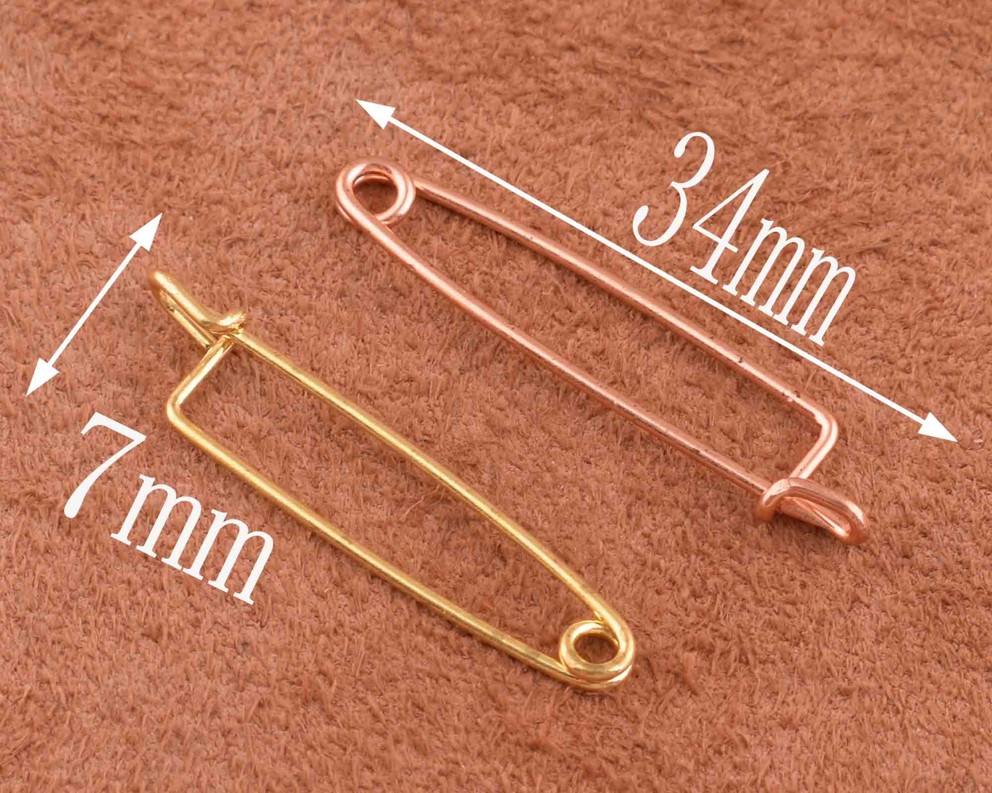 50pcs Safety Pin Brooch Stitch Markers,metal Safety Pins Loops Charms ...