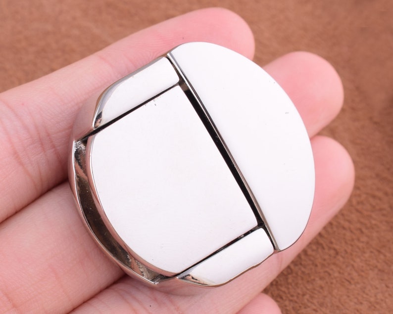 Metal Purse Locks Diy Leather Bag Metal Round Silver Thumb | Etsy