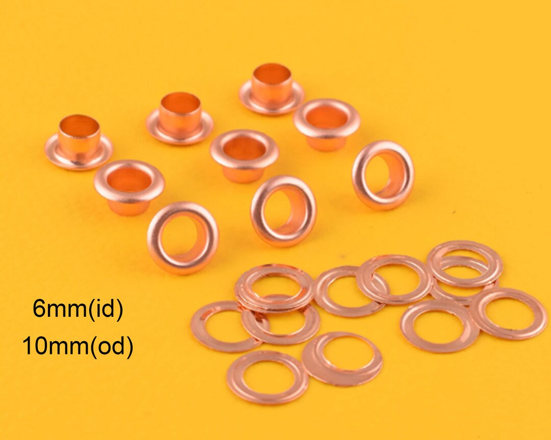 5mm 6mm Rose Gold Eyelet Grommets for Leather Craft Shoes Canvas ...