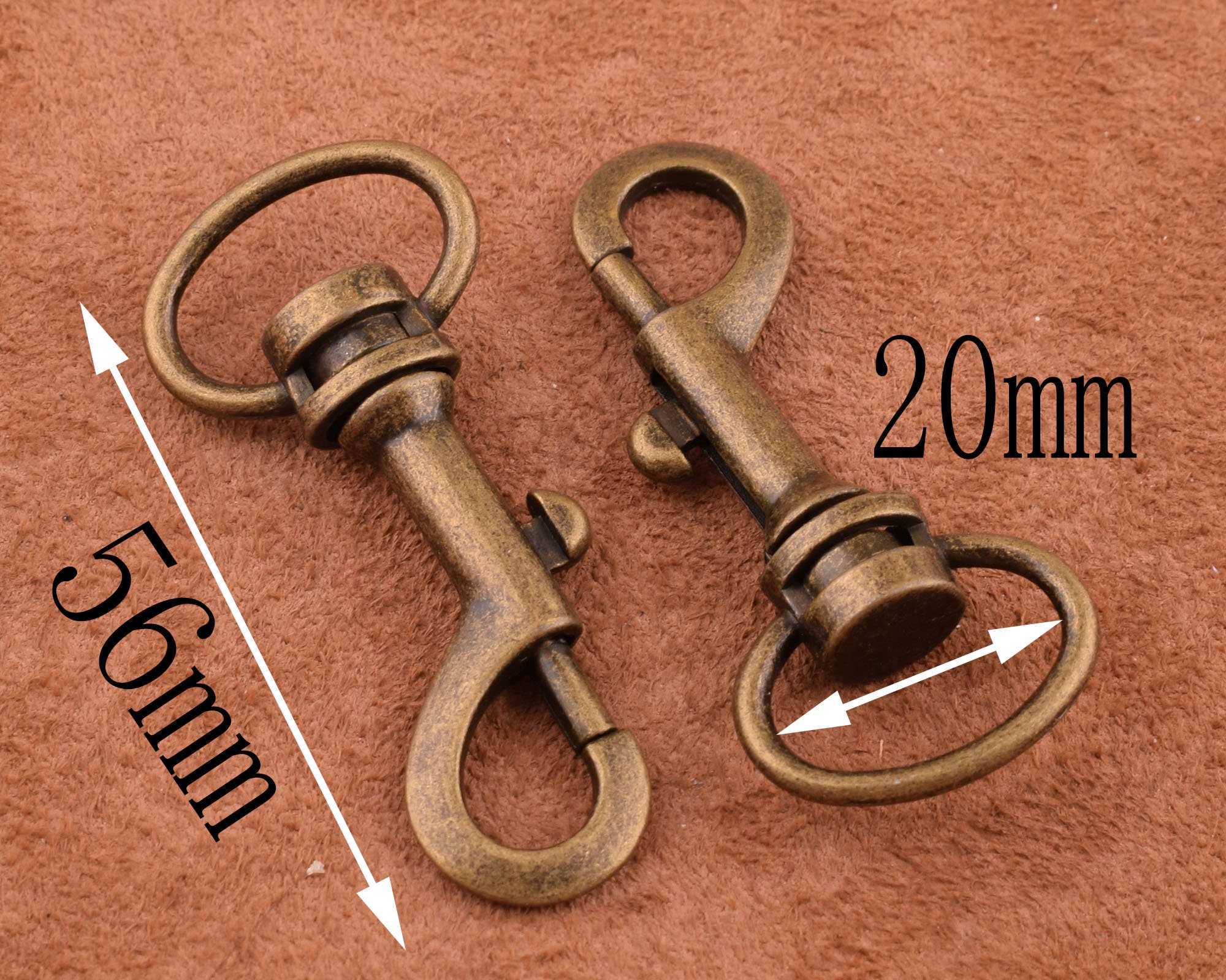 Swivel Lever Snap Hook Bronze Swivel Cliptwo Size Trigger - Etsy