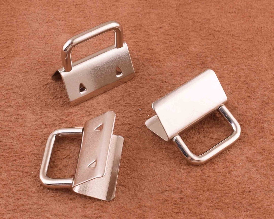 Silver Key Fob Hardware Solid Iron Finish Leather Craft Key Ring,1 Inch ...