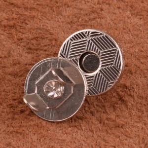 Mini Silver Round Double Magnetic Snap Buttons Closure Fastener Button ...