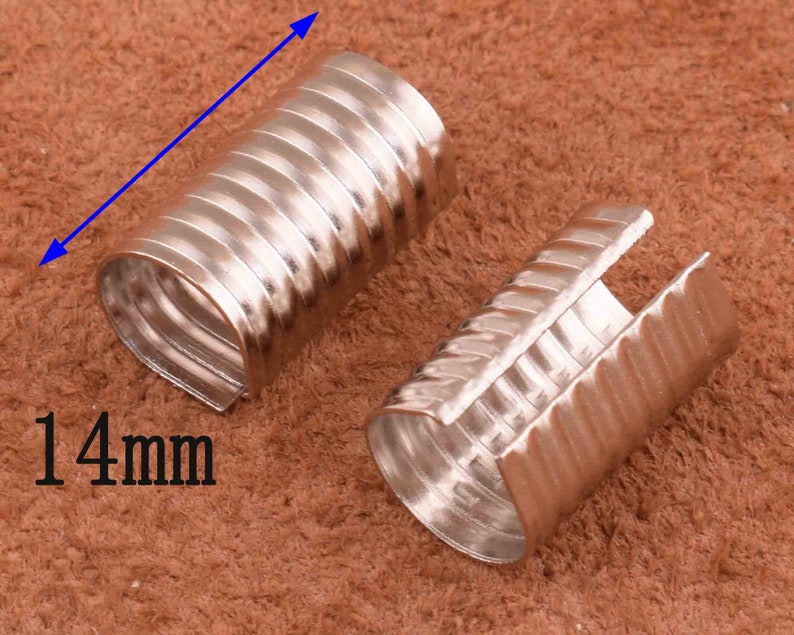 Silver Ribbon Clamps End Clips 14mm Metal Clips Connectors | Etsy