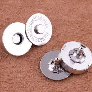 15sets Magnetic Snaps Purse Double Rivet Closures Round Clasp Stud ...