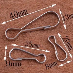 Lanyard Snap Clip Hooks Lanyard Clasp 20-40mm Spring Clips Jewelry ...