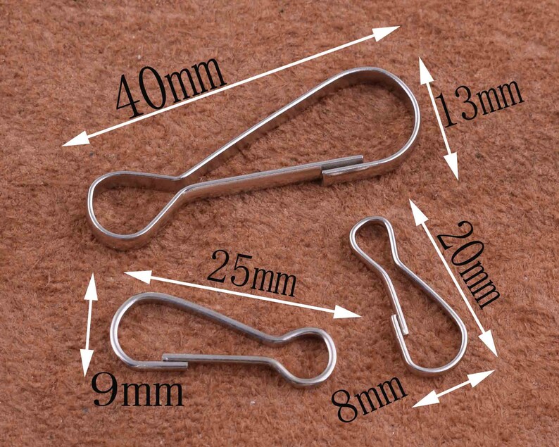 Lanyard Snap Clip Hooks Lanyard Clasp 20-40mm Spring Clips Jewelry ...