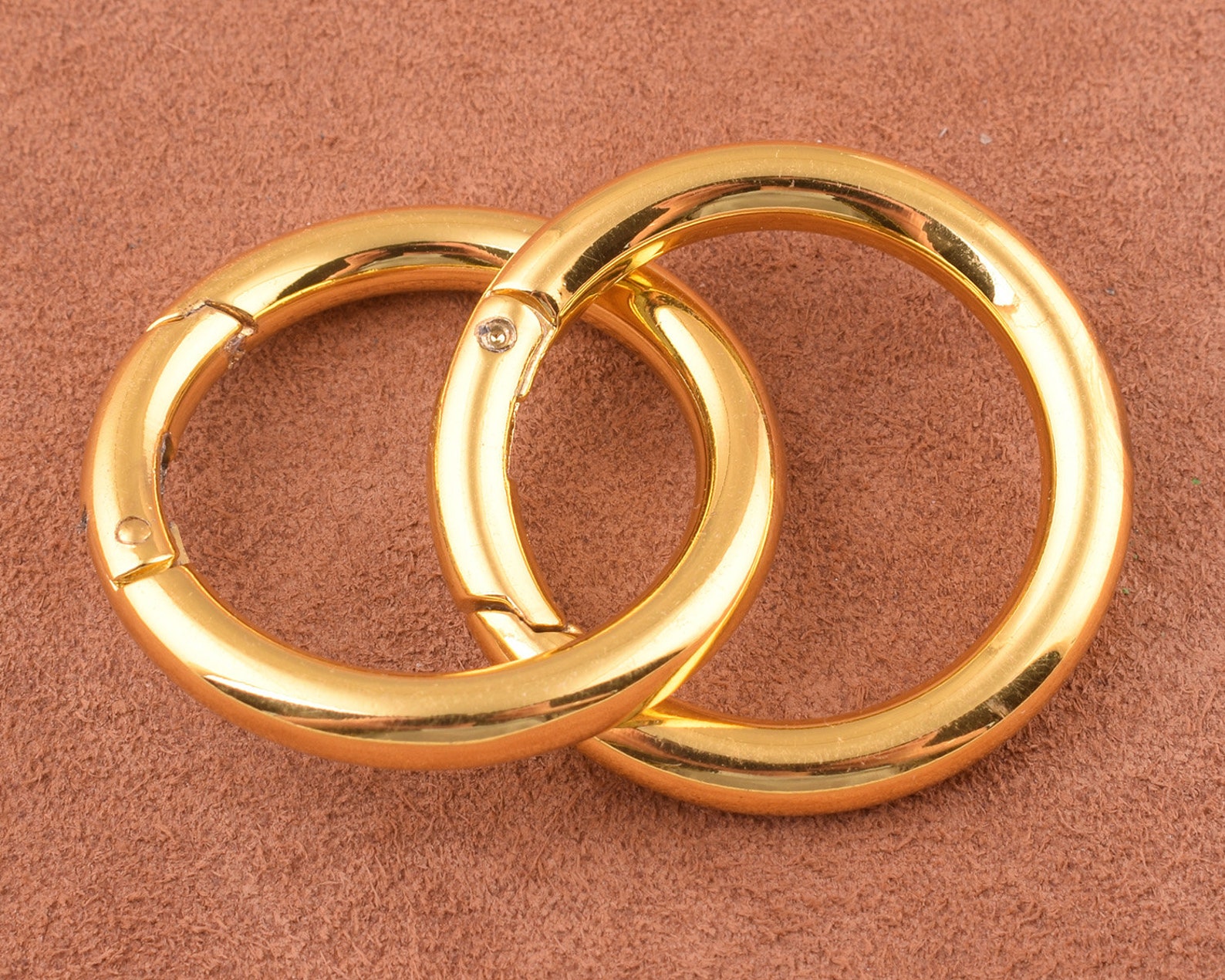 O Ring Gold Spring Hook Push Gate Snap Hook 33mm Metal Clasp for ...