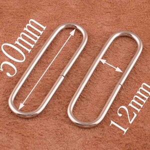 Silver Metal Oval Rings,oval Loop Bag Connector,no Welded Round Edge ...