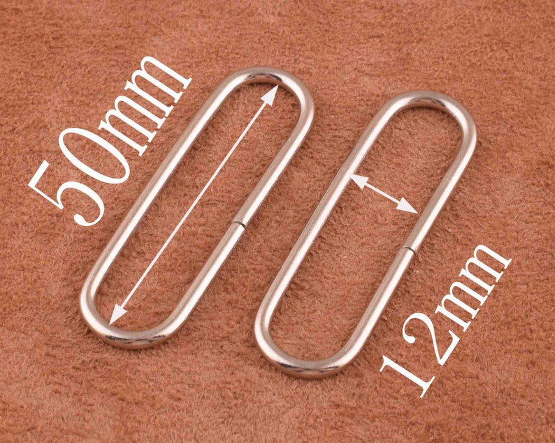 Silver metal oval ringsoval loop bag connectorno welded | Etsy