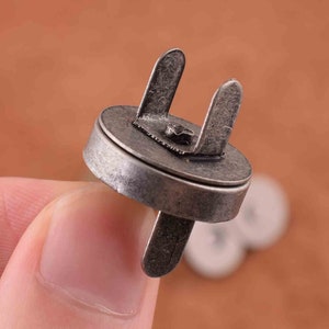 Round Double Rivet Magnetic Snap Buttons Closure Fastener Button Purse ...