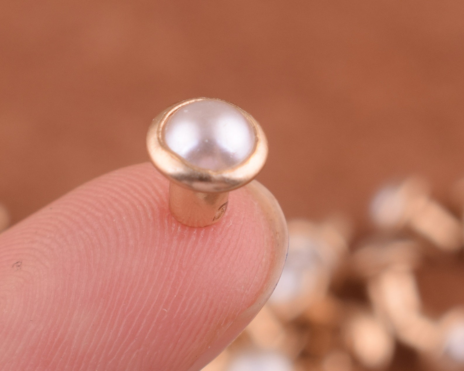 Light Gold Metal Rivets Studs 30pcs 7mm Capped Rivets Pearl - Etsy