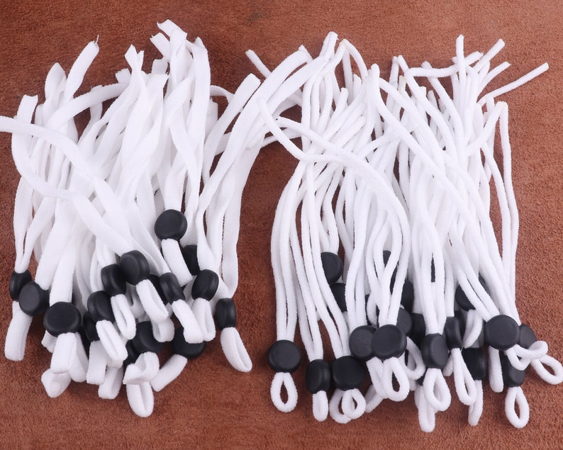 White Elastic Cord With Silicone Clipsoft Comfortable Cotton - Etsy
