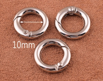 Oval Spring Gate Ring 10pcs Spring Ring Clasp Push Gate Snap | Etsy