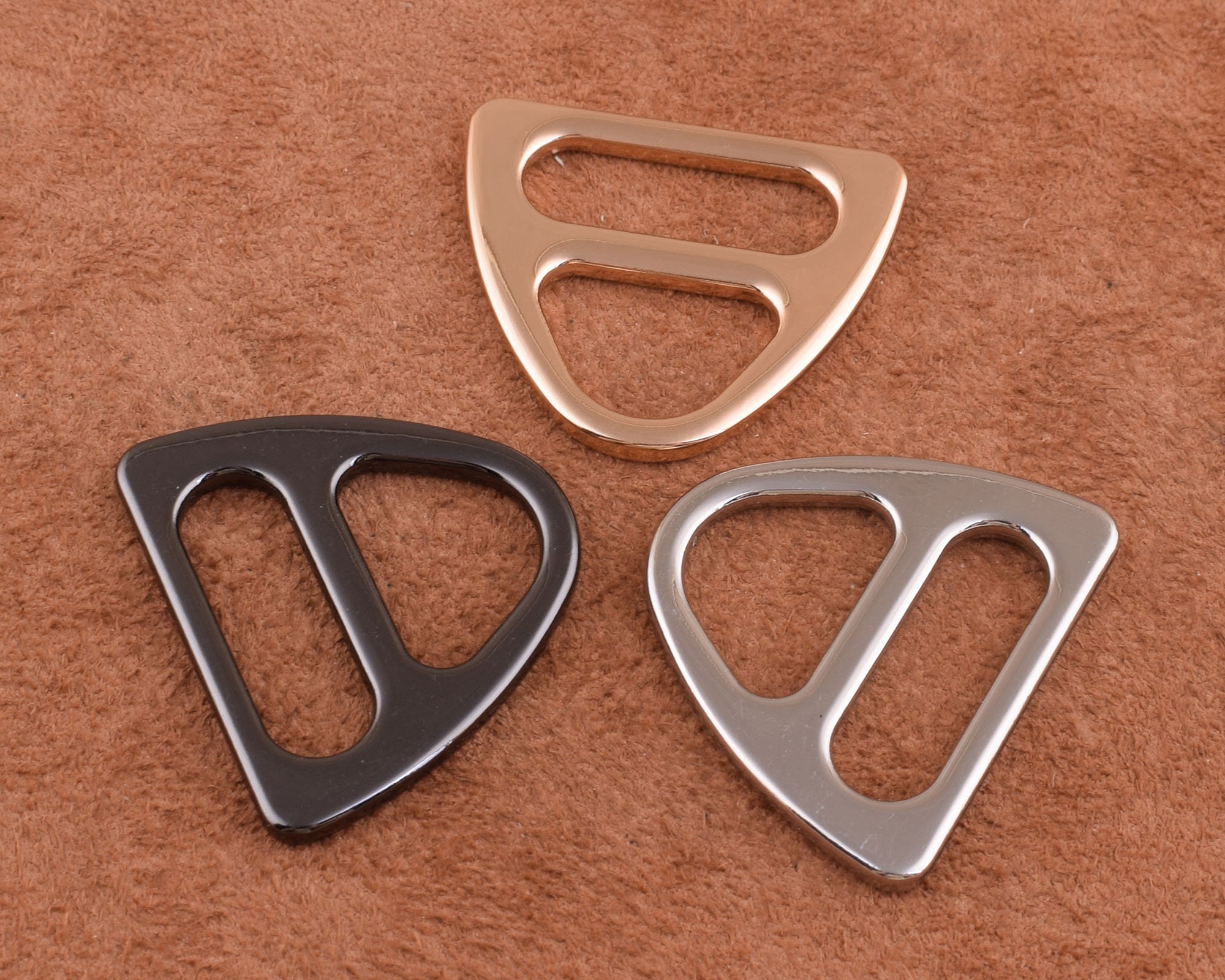 Triangle Rings Buckle With 2 Holes Strap Sliders Rings | Etsy