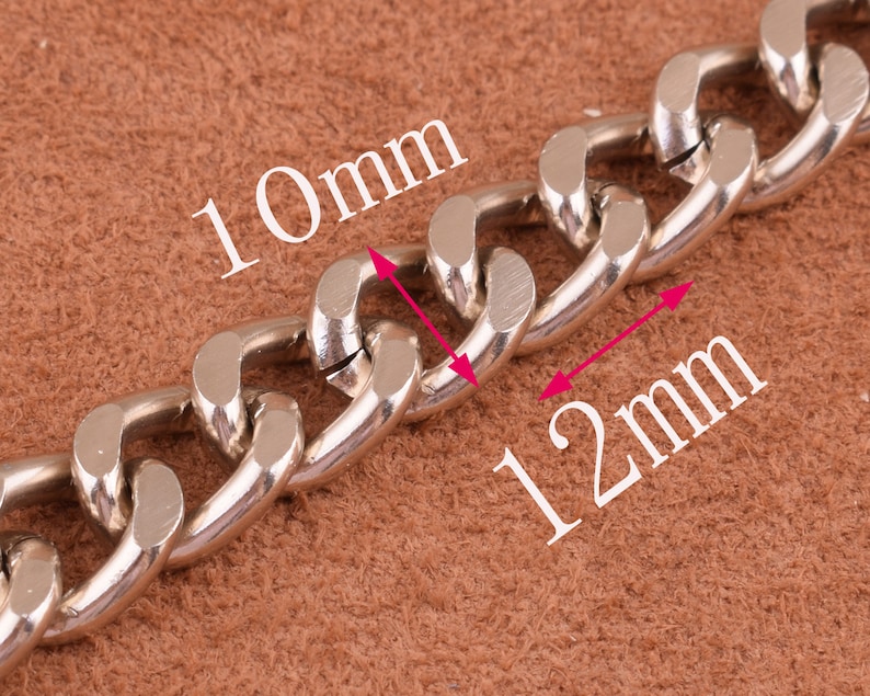 Chunky Curb Chain,12*10mm Aluminum Twisted Curb Chain,silver Chunky ...