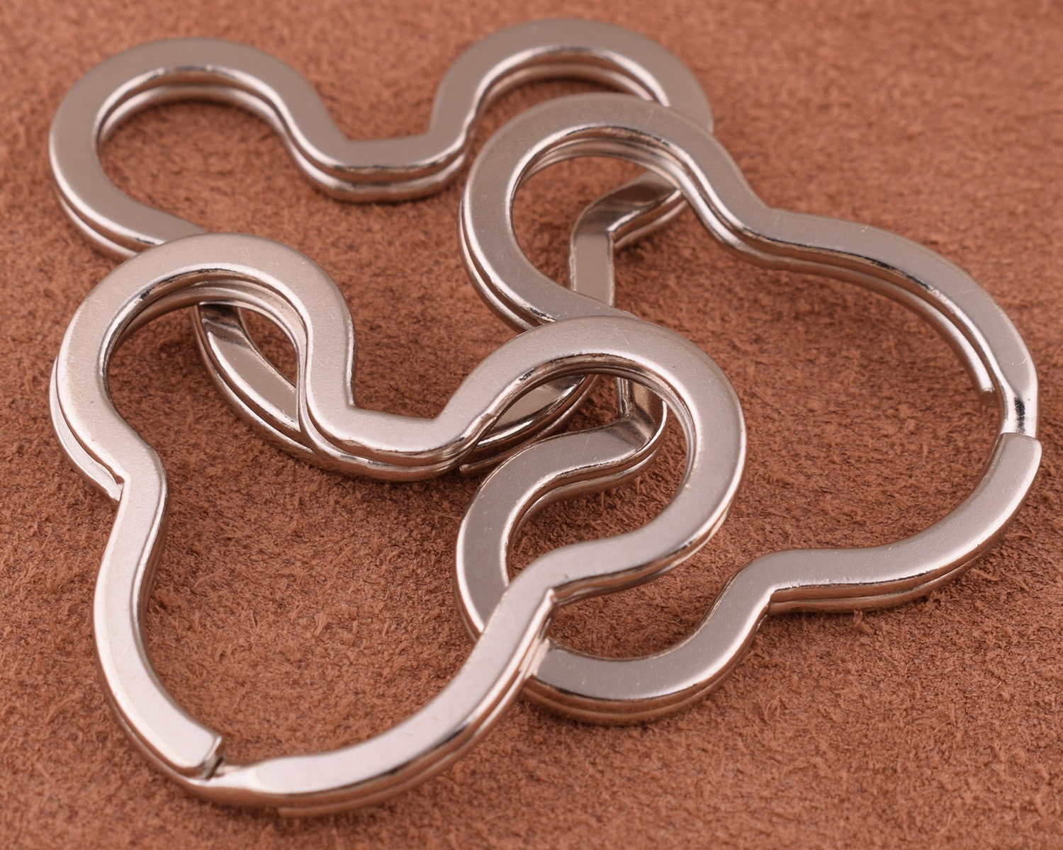 Mickey Mouse shaped key ring8pcs 38mm silver Cute Key Fob | Etsy