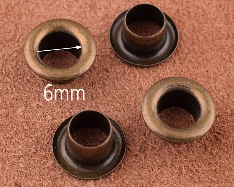 100PCS Bronze Eyelet Grommets metal for Leather craftiron | Etsy