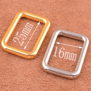 1 Inch Rectangle Metal Square Ring Webbing Belt Buckles ,25mm Rectangle ...