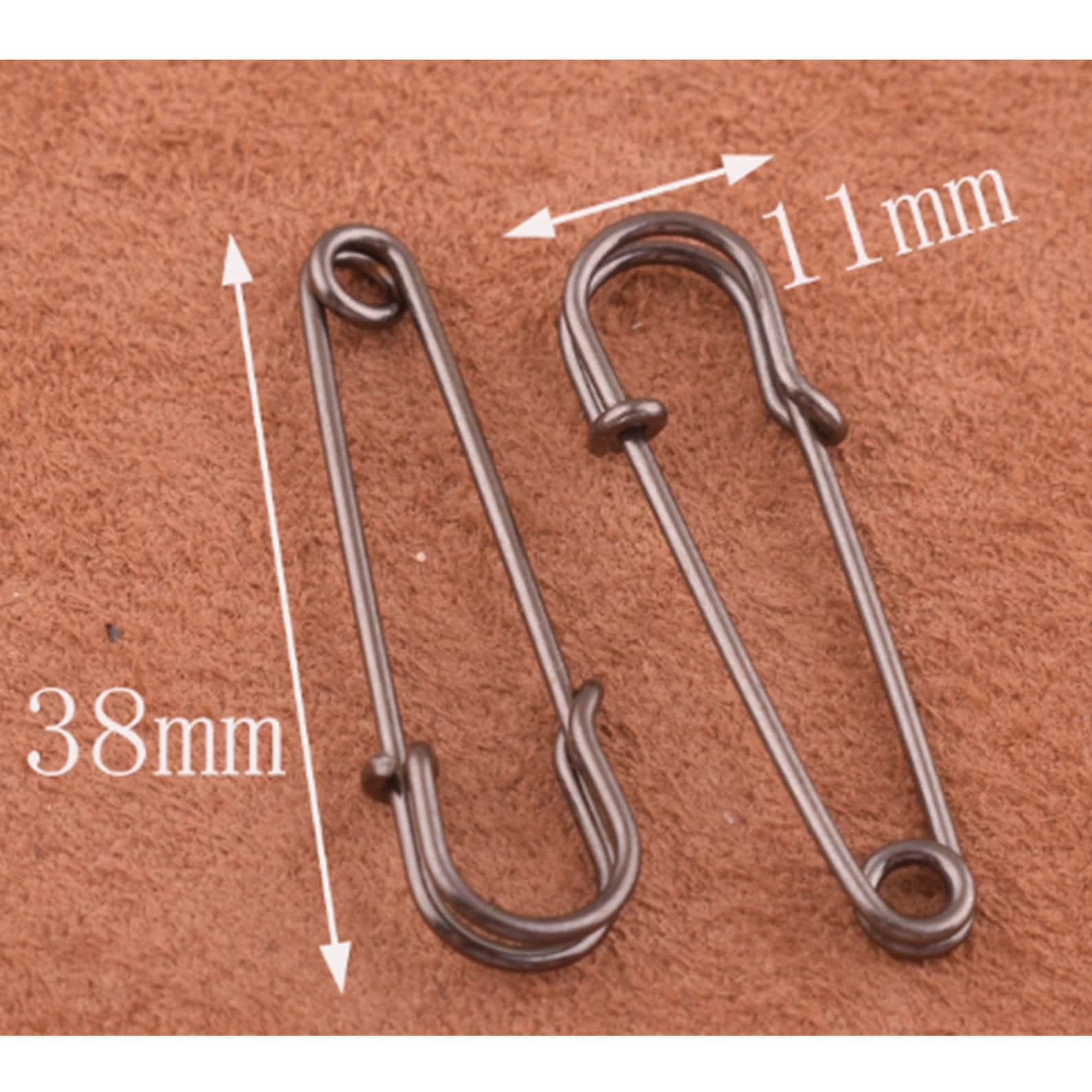 40 Pcs Gunmetal Safety Pins Kilt Pins Coiless Brooch Pin Back - Etsy