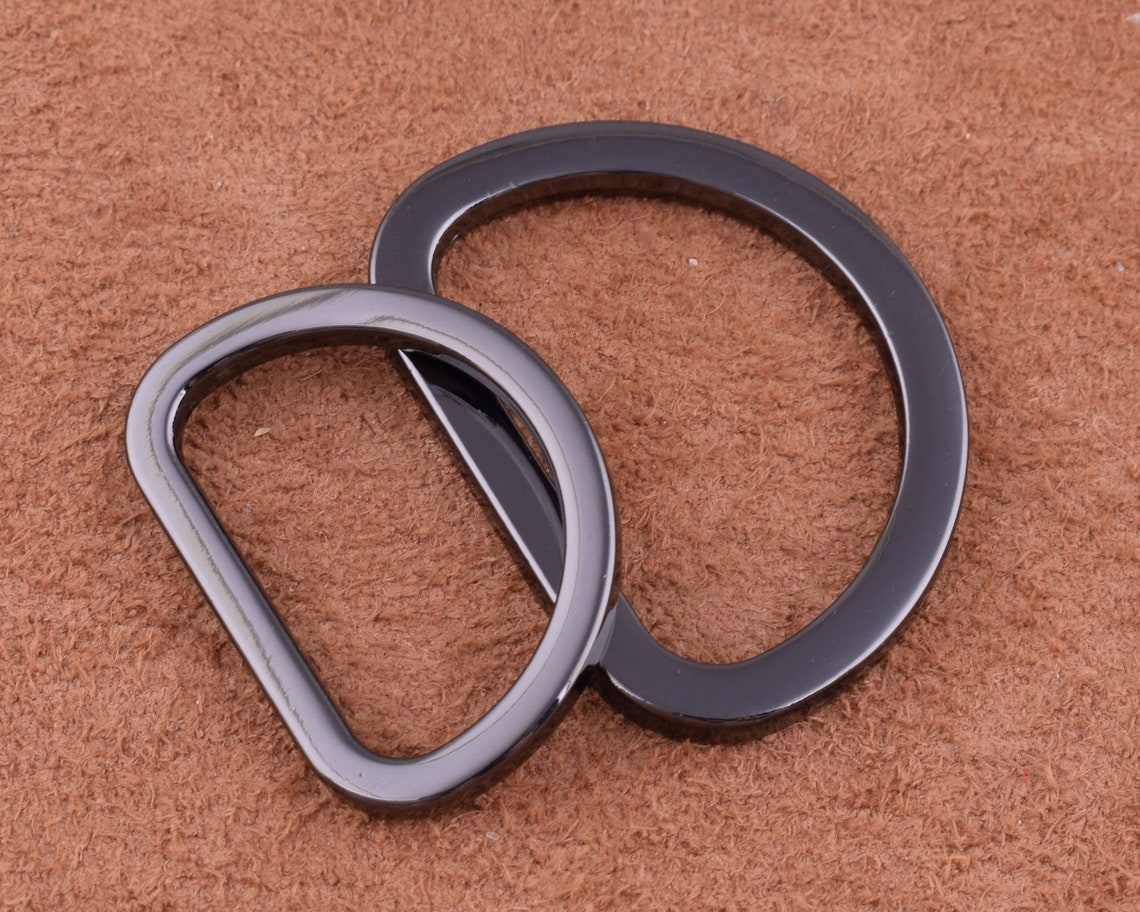 Metal D-ring Purse Loop 1 Inch and 1.25 Inch Purse D Ring Gunmetal Zinc ...