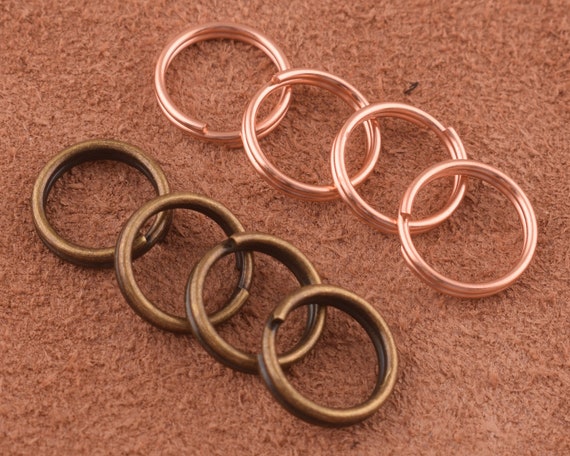 Rose Gold/bronze Mini Key Ring 8mm O ring mini Key Fob Ring | Etsy