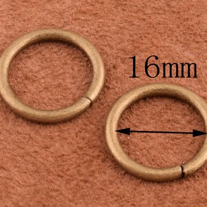 Metal Purse O-ring Non Welded Bronze O Ring Solid Round Ring Craft ...