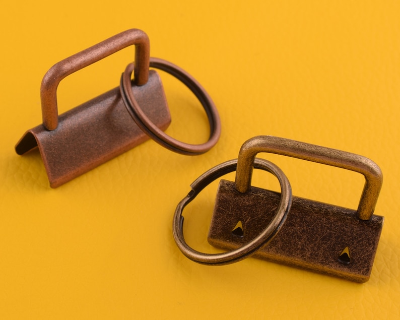 32mm 10 Sets Key Fob Hardware Bronze Keyfob Key Chain Key - Etsy