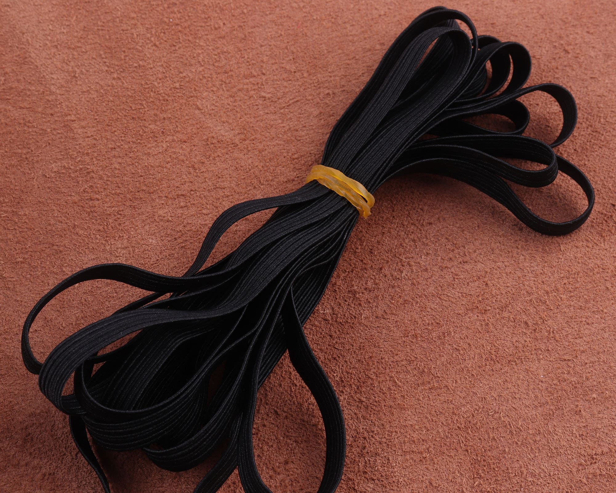 Cordón elástico 7mm Bandas elásticas negro Flat Trim Cuerda | Etsy
