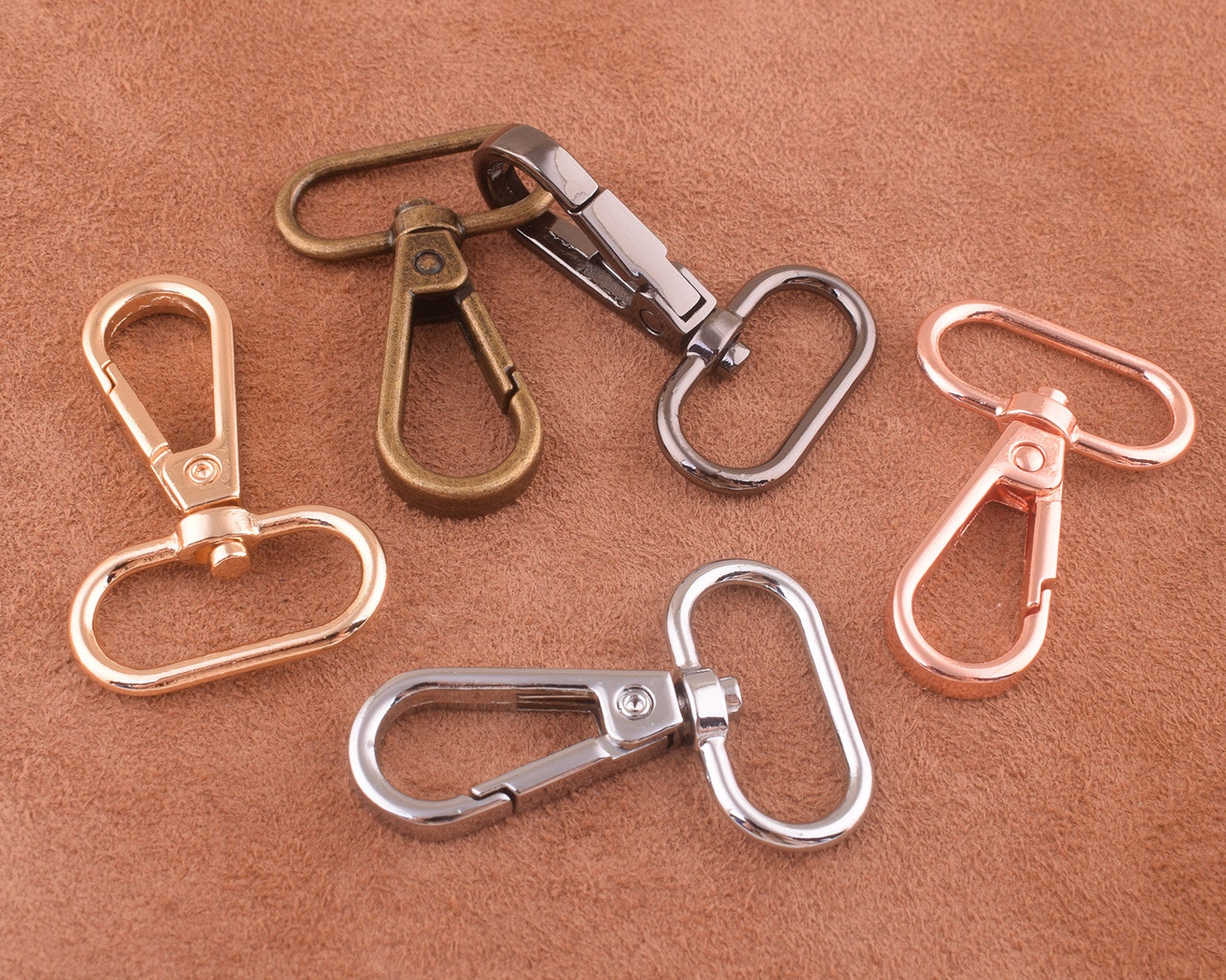 6pcs Bronze/silver Swivel Clasp 1 Inch Snap Hook 2648mm Metal | Etsy