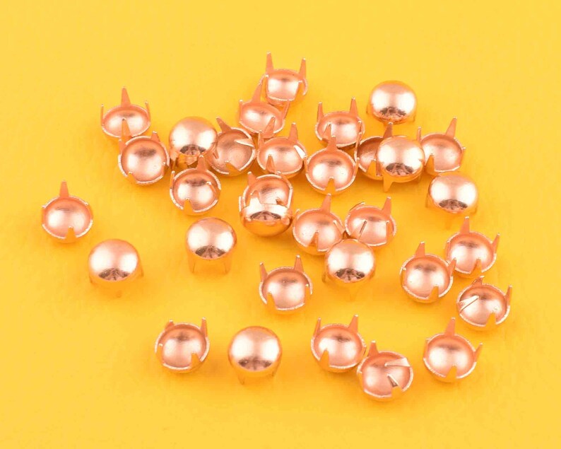 150pcs Rose Gold Color Round Studs Metal Studs 6mm Metal Studs, Rivets ...