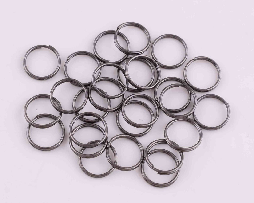 Small Keychain Rings Split Ring Gunmetal Key Chain Key Ring,10mm Key ...