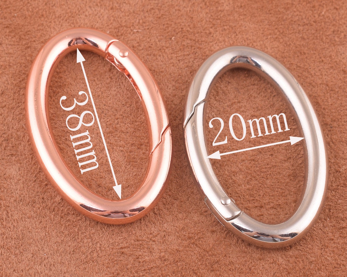 Spring Ring Swivel Buckles38mm Silver/gold/rose Gold Spring - Etsy
