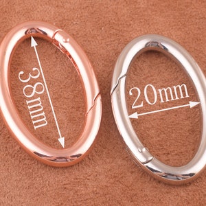 Spring Ring Swivel Buckles,38mm Silver/gold/rose Gold Spring Ring Clasp ...