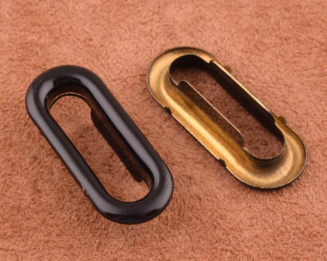 1 Inch Oval Ring Eyelet Grommets Metal Black Grommets With - Etsy