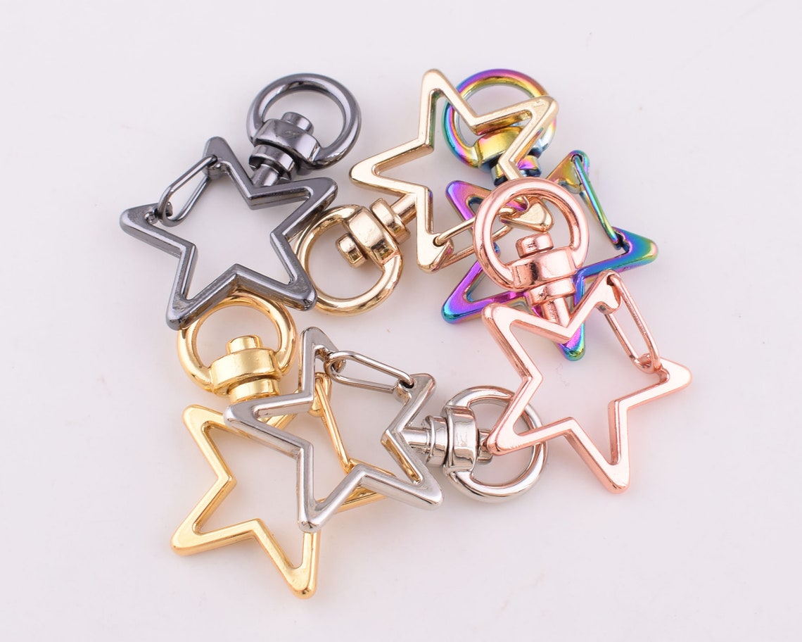 Star Swivel Snap Hook Key Chain Swivel Clasp Cute Claspzinc - Etsy