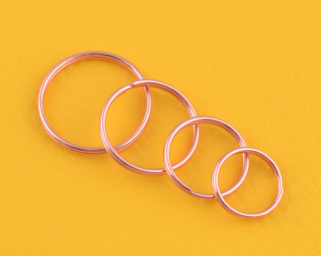 Split Rings Key Rings Rose Gold Keychain Ring,iron Round Key Ring ...