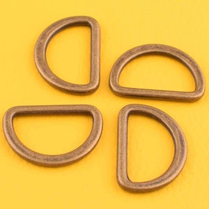 6pcs D-ring 3/4 Inch 20mm,bronze D-ring Findings Metal Non-welded D ...
