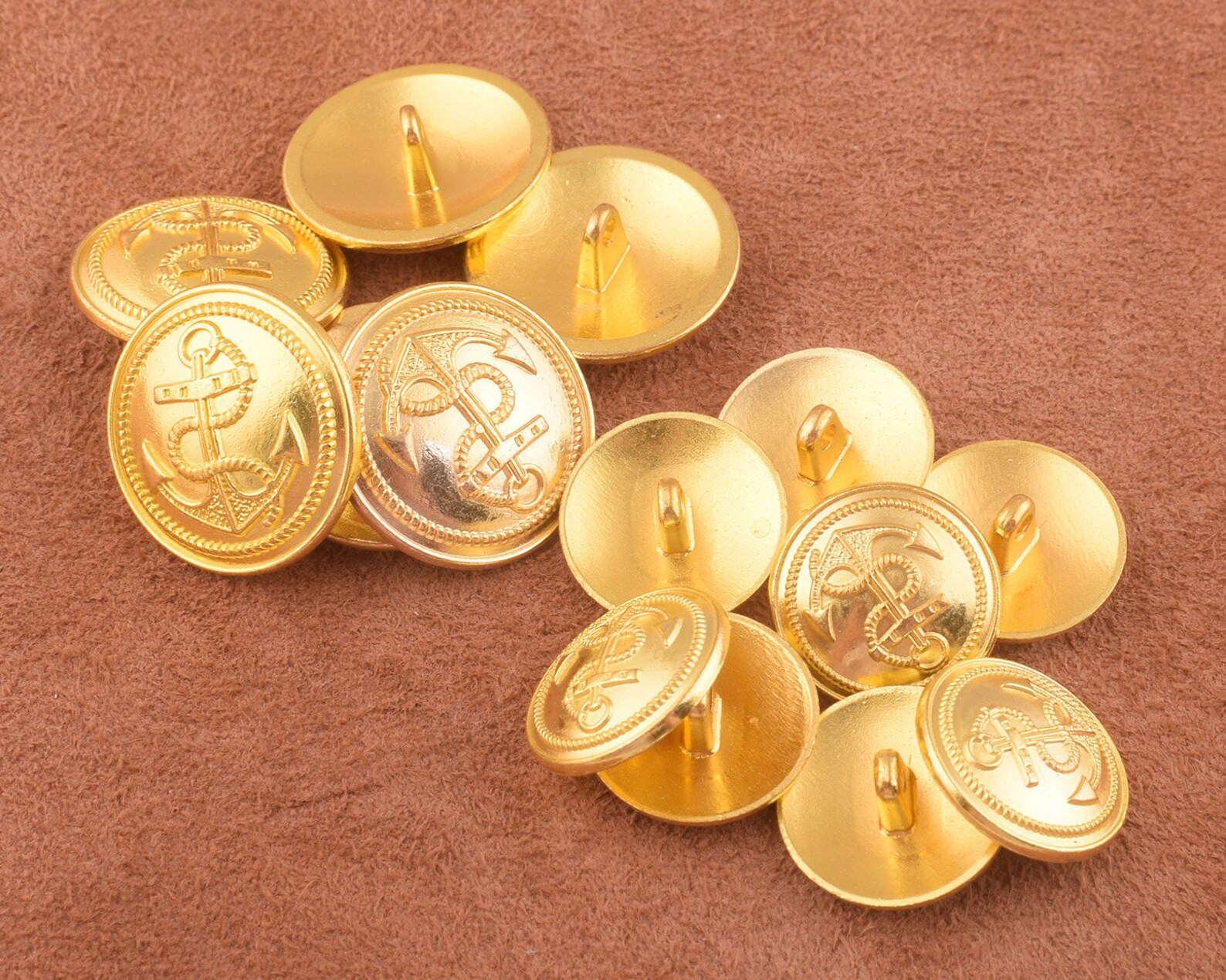 6 Pieces Gold Metal Buttons ,18/23mm Retro Symbol Buttons, Round Coat ...