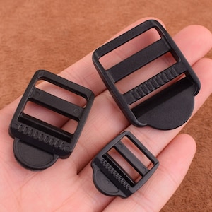 Wholesale Ladder Lock Slider Plastic Buckles Backpack Bag Straps Black ...