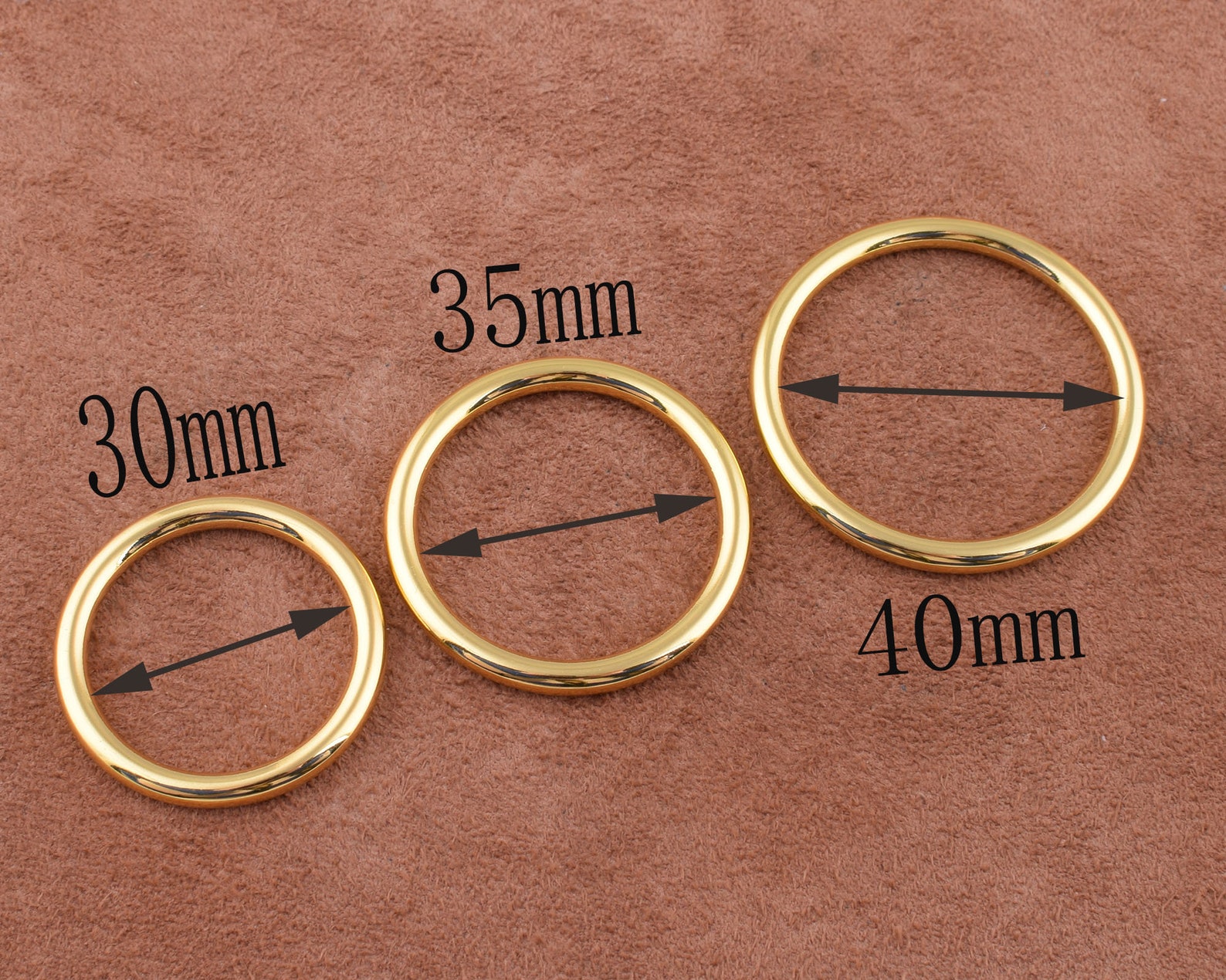 Gold o ring buckle metal ring circle ring round strap rings | Etsy