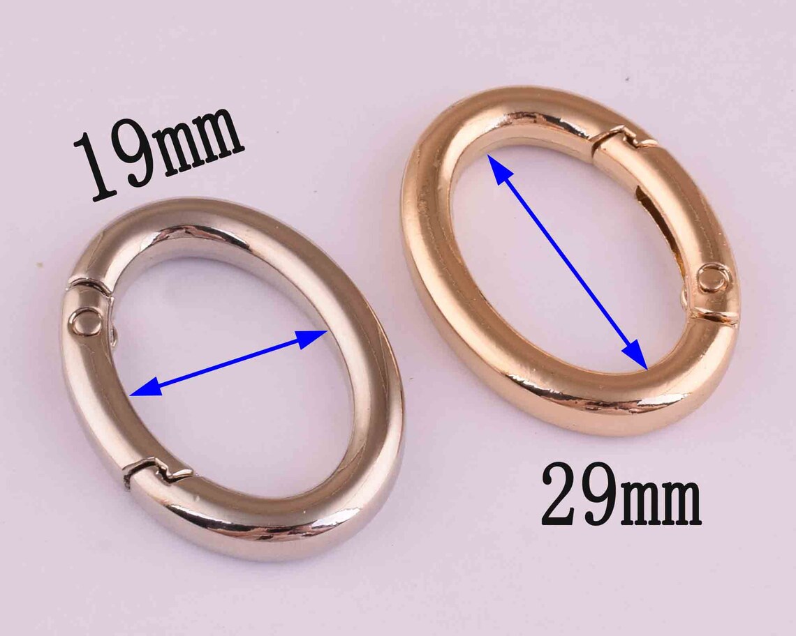 Oval Spring gate ring 10pcs spring ring clasp Push gate snap | Etsy