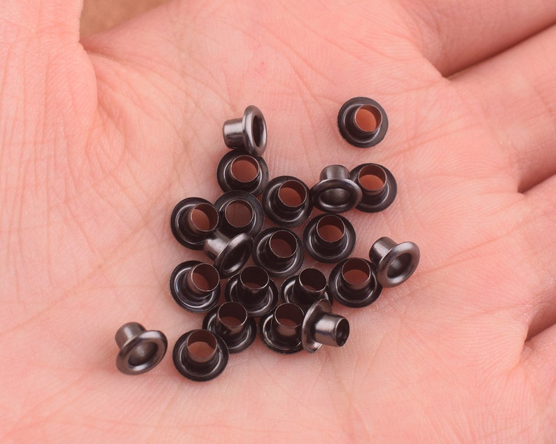 364mm Gun Black Eyelets Mini Round Grommet Eyelets for | Etsy