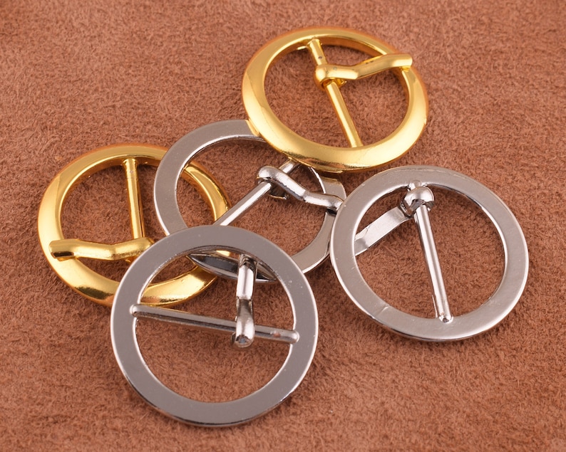 18mm Round Metal Buckle Inside Diameter 4pcs Silver/gold for Handmade ...